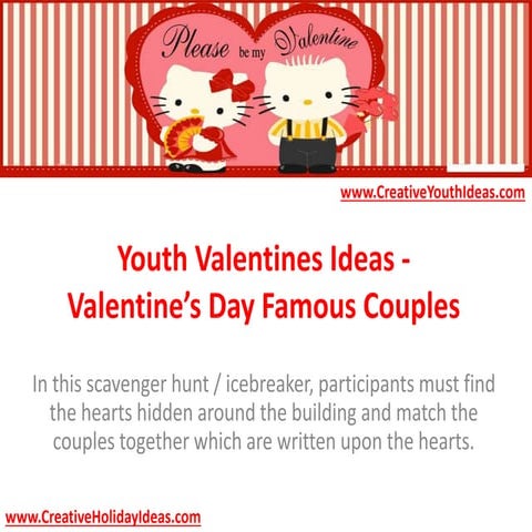 Youth Icebreakers - Valentine’s Day Famous Couples | PPTX