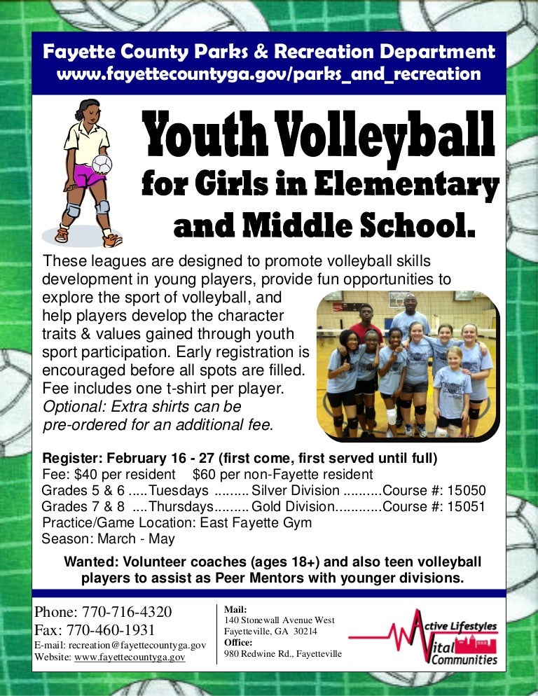 Youth Volleyball Leagues -- Grades 5-8