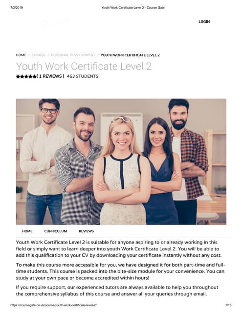 Level 2 Certificate for the Children and Young People's Workforce | PDF ...