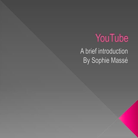 You tube: A brief introduction | PPT