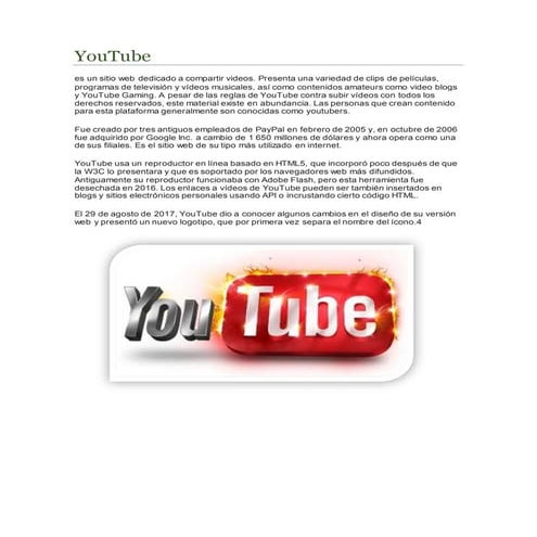 Historia de you tube yesi | PPTX