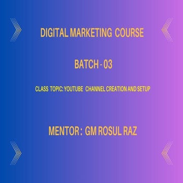 YouTube Channel creation and setup.pdf