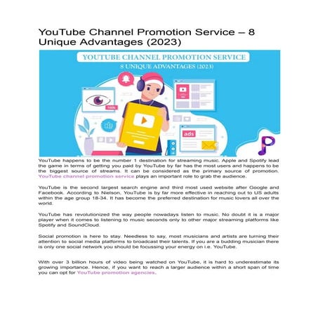 YouTube Channel Promotion Service – 8 Unique Advantages (2023).pdf