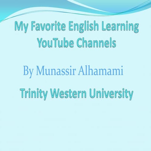 YouTube English Learning channels | PPTX