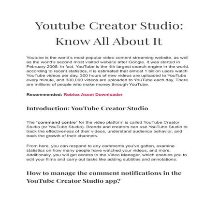 Youtube Creator Studio Know All About It.pdf