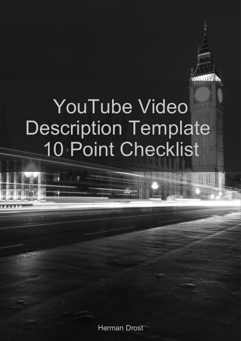 10 Point Video Description Template