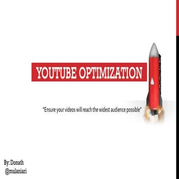 YouTube Optimization Basic by donath | PDF
