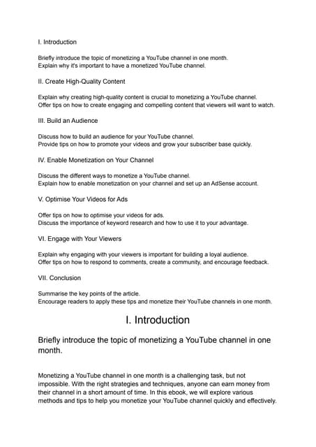 YouTube Mastery, Monetization, and Revenue Checklist | PDF