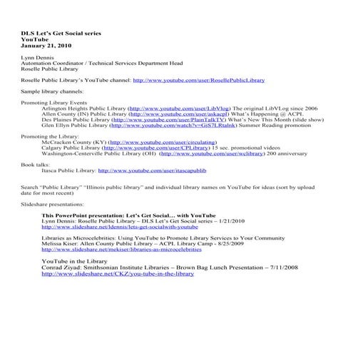 Ning Network: A New Model of Library Service-Handout | PDF
