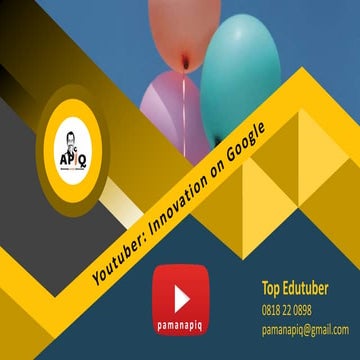 Youtuber - innovation on google | PPTX