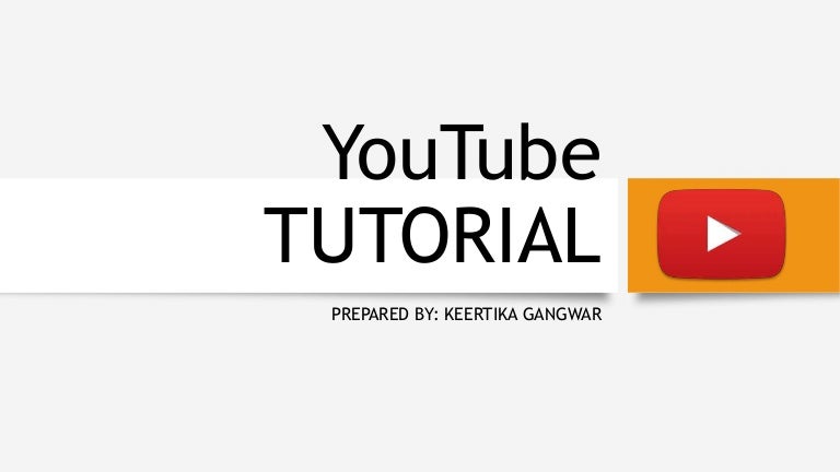 Youtube tutorial