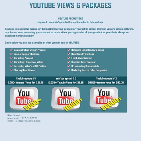 Youtube views package | PDF