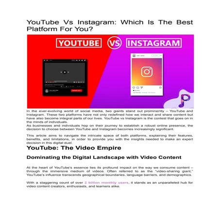 YouTube Vs Instagram Which Is The Best Platform For You.pdf