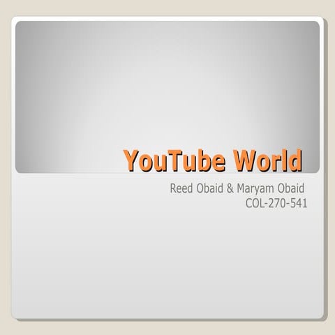 Youtube Tutorial | PPTX