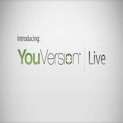 YouVersion Live | PDF | Web Conferencing | Computer Software and Applications