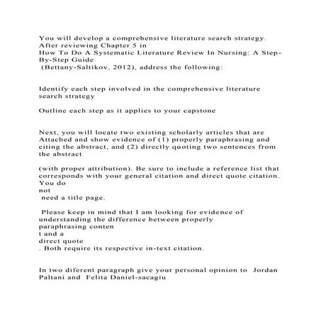 You will develop a comprehensive literature search strategy. After r.docx