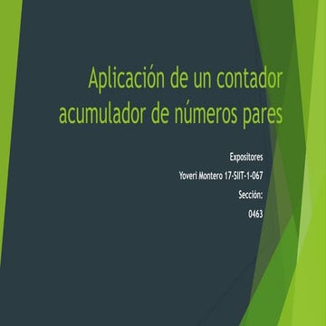 Contador de números Pares | PPTX