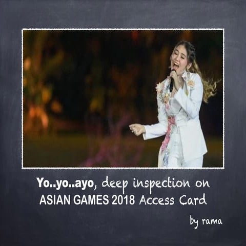 Yo..Yo..Ayo deep inspection on Asian Games_2018 access card | PPT