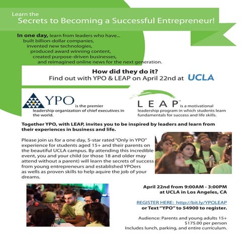 YPO LEAP Event Flyer | PDF