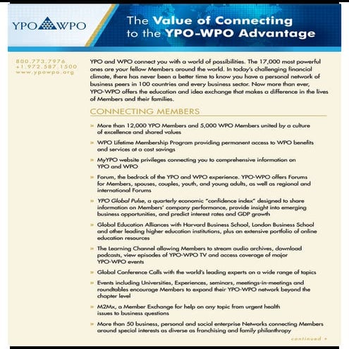 YPO Advantage | PDF