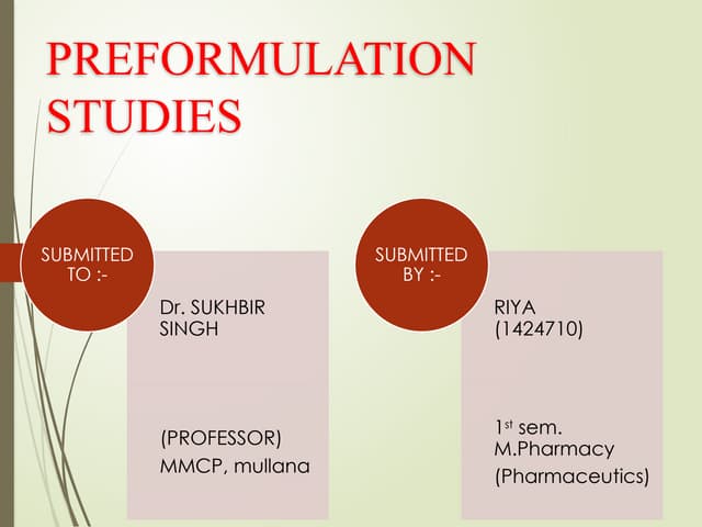 Unit-1 Preformulation.pptx