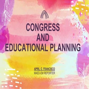 Congress_and_Educational_Planning.pptx.. | PPTX