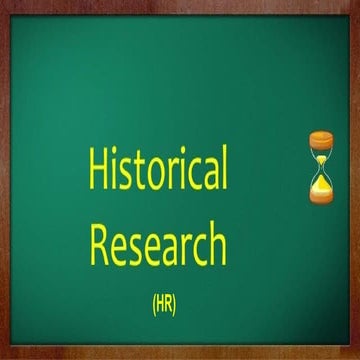Historical Research | PPT