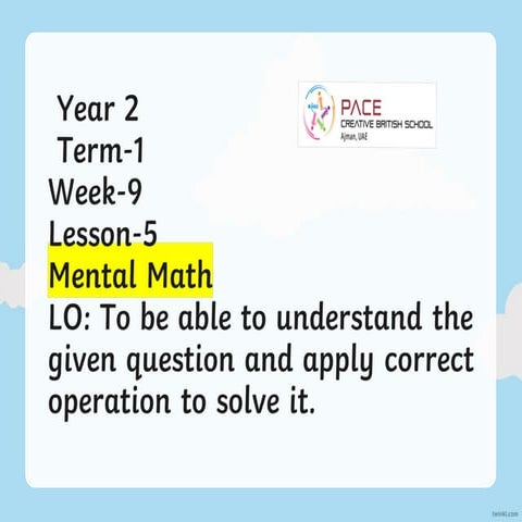 Yr.2 Math Mental math Term-1 Week-9 Day-5.ppt