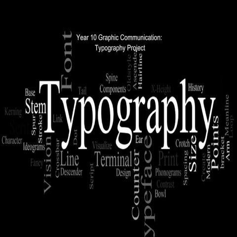 Yr 10 gcse graphics typography week 1 for blog | PPT