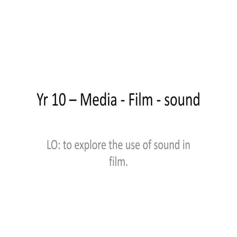Foley sound | PPTX