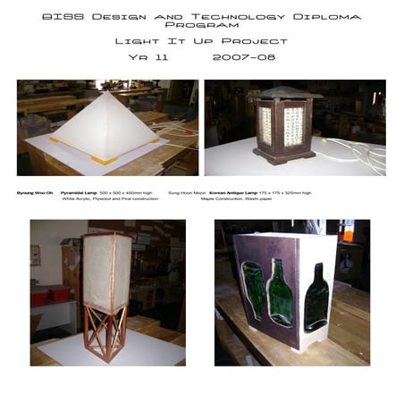 Yr 11 Light It Up Projects | DOC