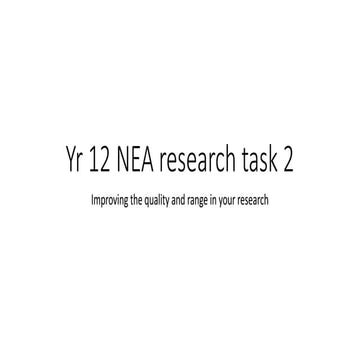 Yr 12 nea research task 2 | PPTX | Music Video | Genres