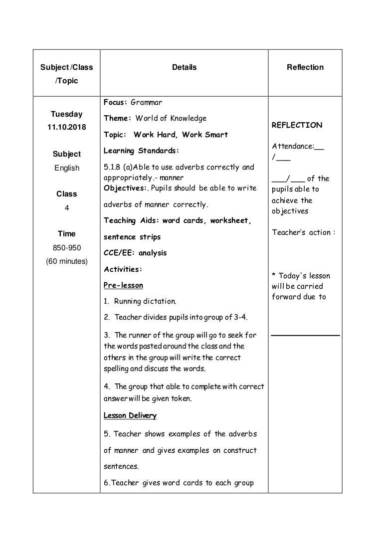 Sample Lesson Plan Yr 4 Lesson Plan English Language Bank2home sample-lesson-plan-yr-4-lesson-plan-english-language-bank2home