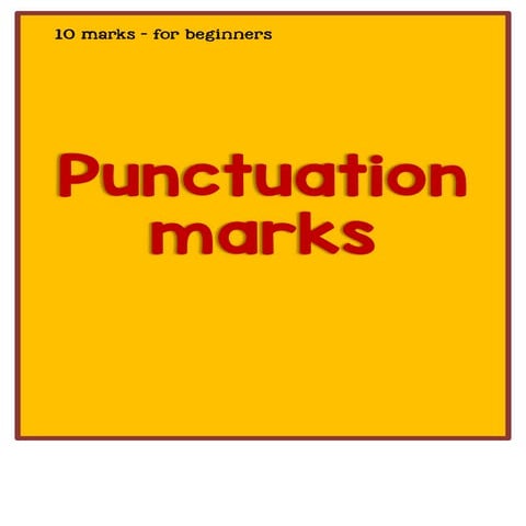 punctuation.pdf for kids grade 1 to grade 4 | PDF