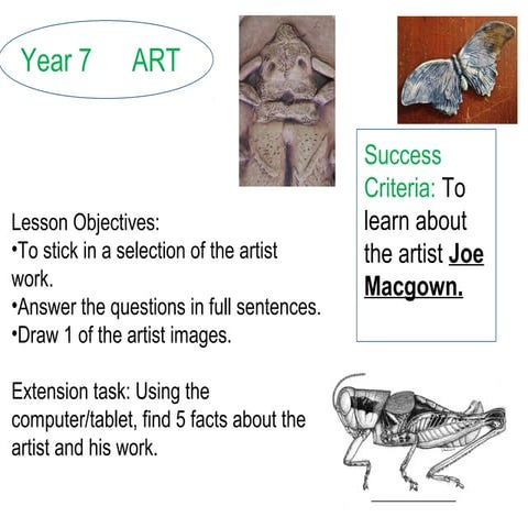 Yr 7 insect clay tiles1 | PPT