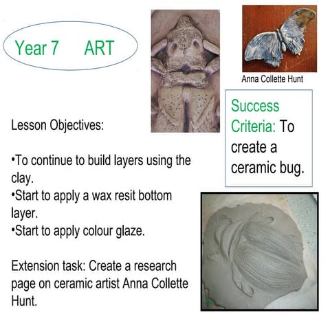 Yr 7 insect clay tiles4 | PPT