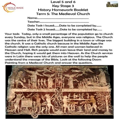 Yr 7 medieval church level 5 and 6 | PDF