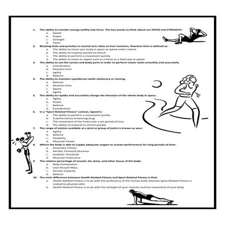 Yr 9 fitness quiz | PDF