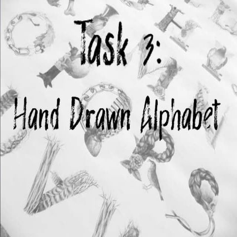 Yr9 gcse graphics typography project task 3 handrawn alphabet | PPT