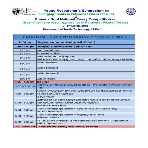 Yrs13 tentative program | PDF