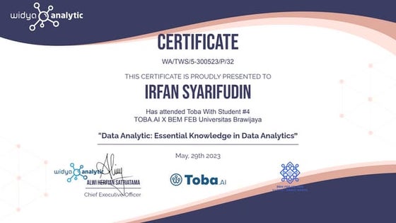 Sertifikat Webinar Online Lampung Cerdas | PDF