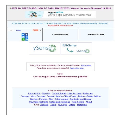 Ysense step by step guide-how to earn money with ysense 2020. | PDF