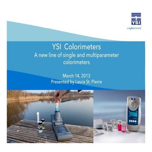 YSI Colorimeter Products Intro Webinar | PPT