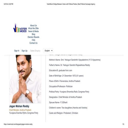 ys jagan mohan reddy political career, Biography.pdf