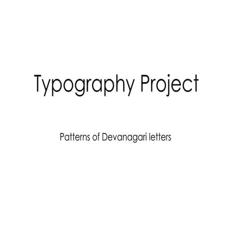 Typography project letters patterns | PPTX