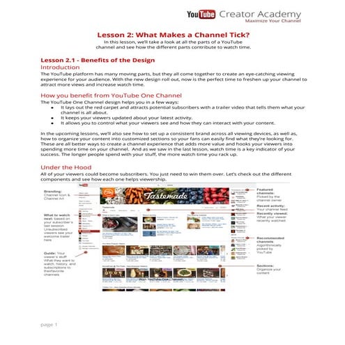 Youtube Academy - Lesson 2 | PDF