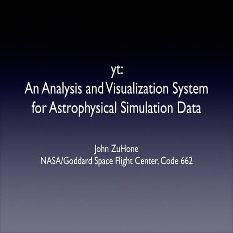 yt: An Analysis and Visualization System for Astrophysical Simulation Data | PDF