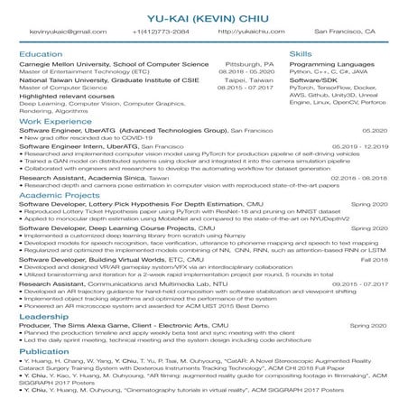 Yu kai chiu-resume | PDF