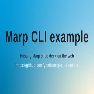 Simple Example of creating Slide for presentation using MARP | PPT