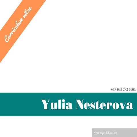 Yulia Nesterova CV | PDF